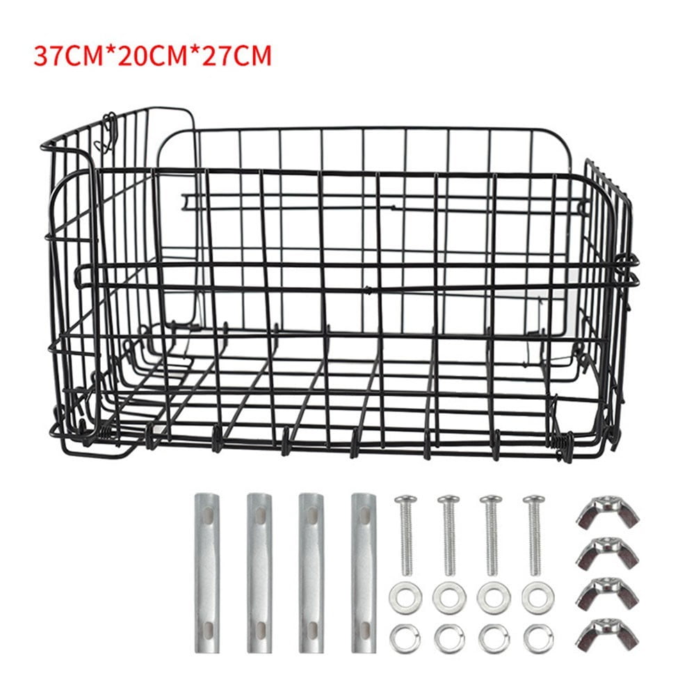 Bicycle Stainless Steel Rear Back Basket Bike Folding Basket Large ...
