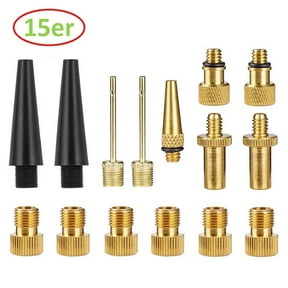 TOP! 16pcs Bicycle Valve Adapter Set, Brass Tire Ball-Pump Needle /AV ...