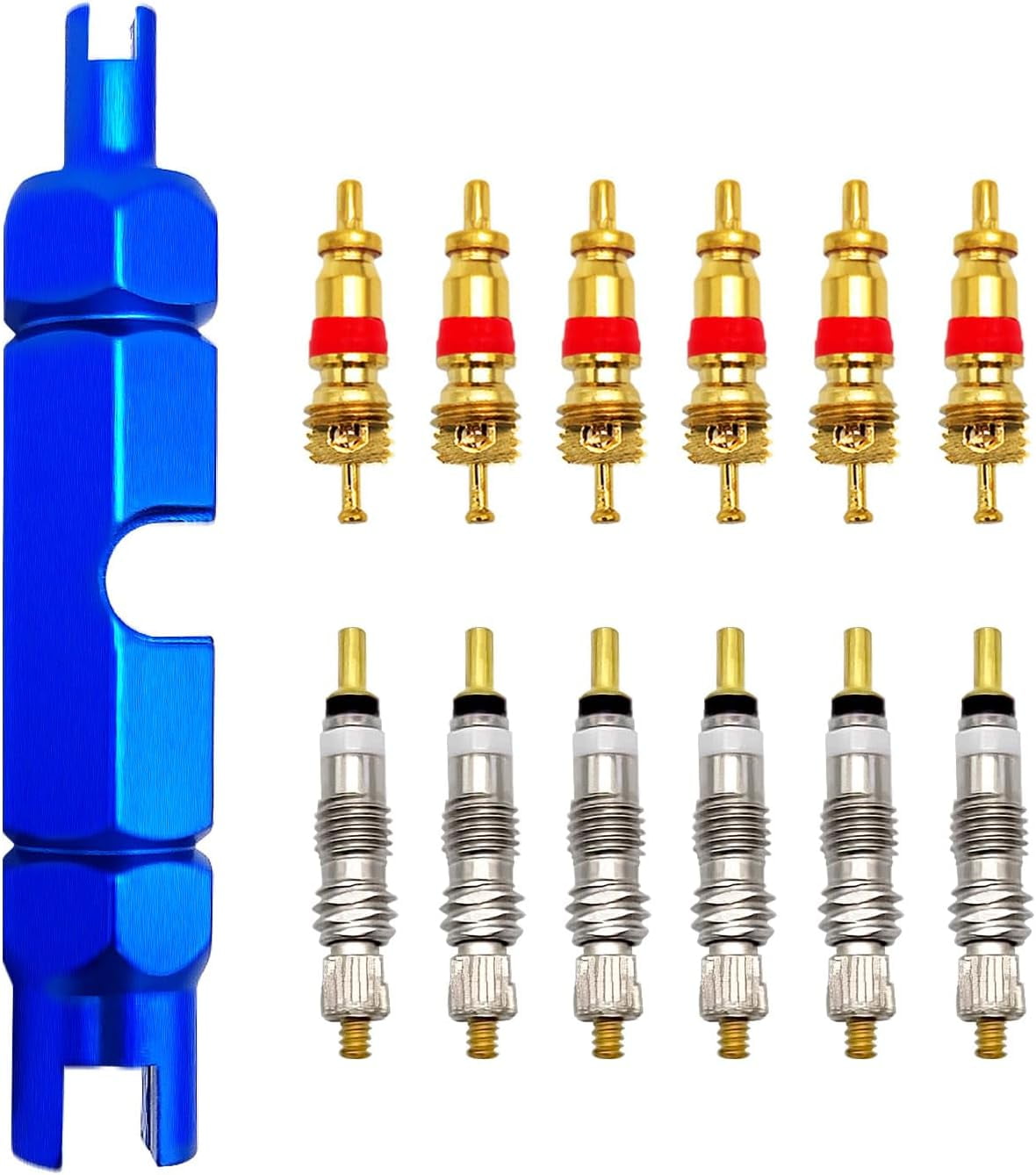 Bicycle Valve Core Remover Tool Kit Universal Bike and Car Valve Core ...