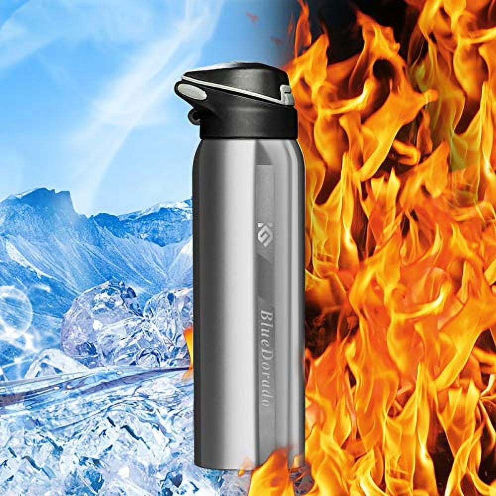 Bicycle Water Bottle, Vacuum Stainless Steel Cycling Water Bottle ...