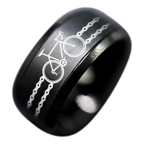 Bicycle Wedding Band Biker Wedding Ring Biking Wedding Jewelry Engraved ...
