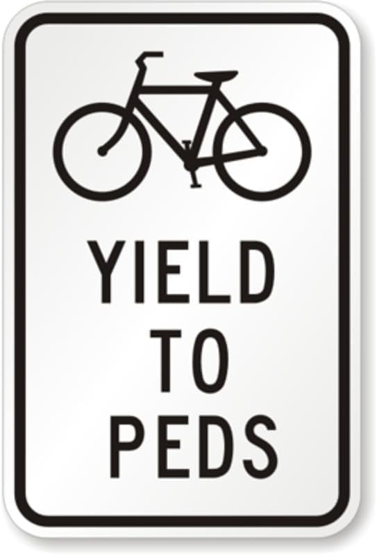 Bicycle Wrong Way Aluminum Weatherproof 8" x 12" Sign P2215b - Walmart.com
