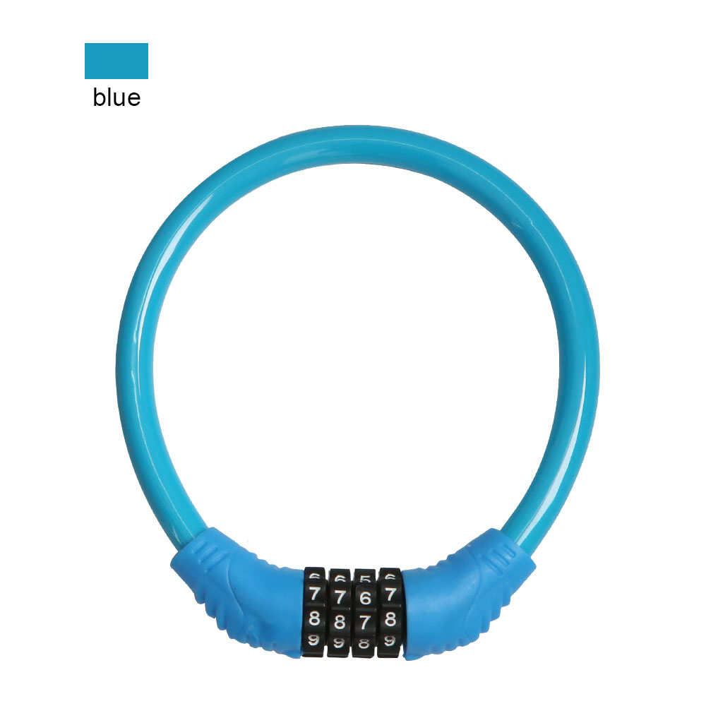 Bicycle lock anti-theft mountain bike chain lock combination lock wire ...