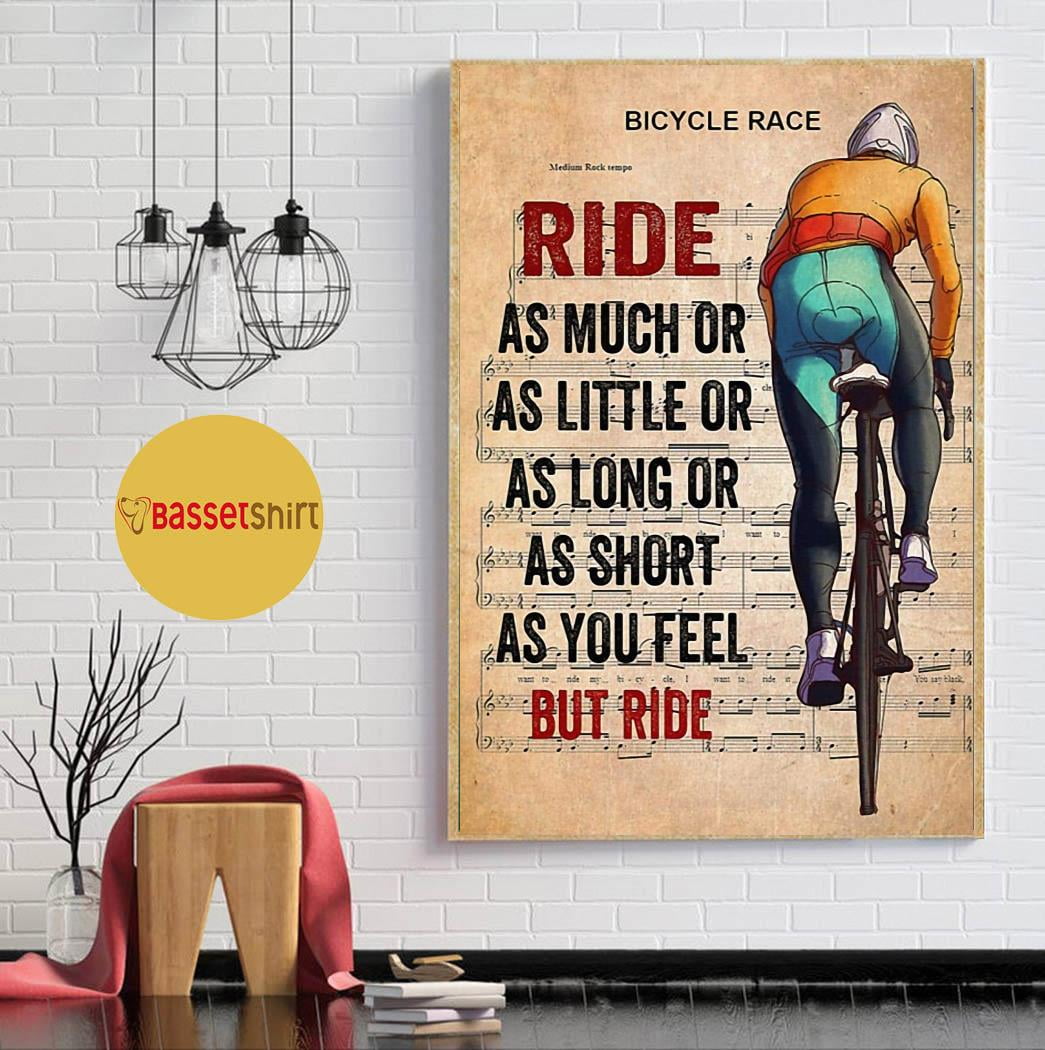 Bicycle race lyrics ride as much or as little vertical poster 24 x 36 ...