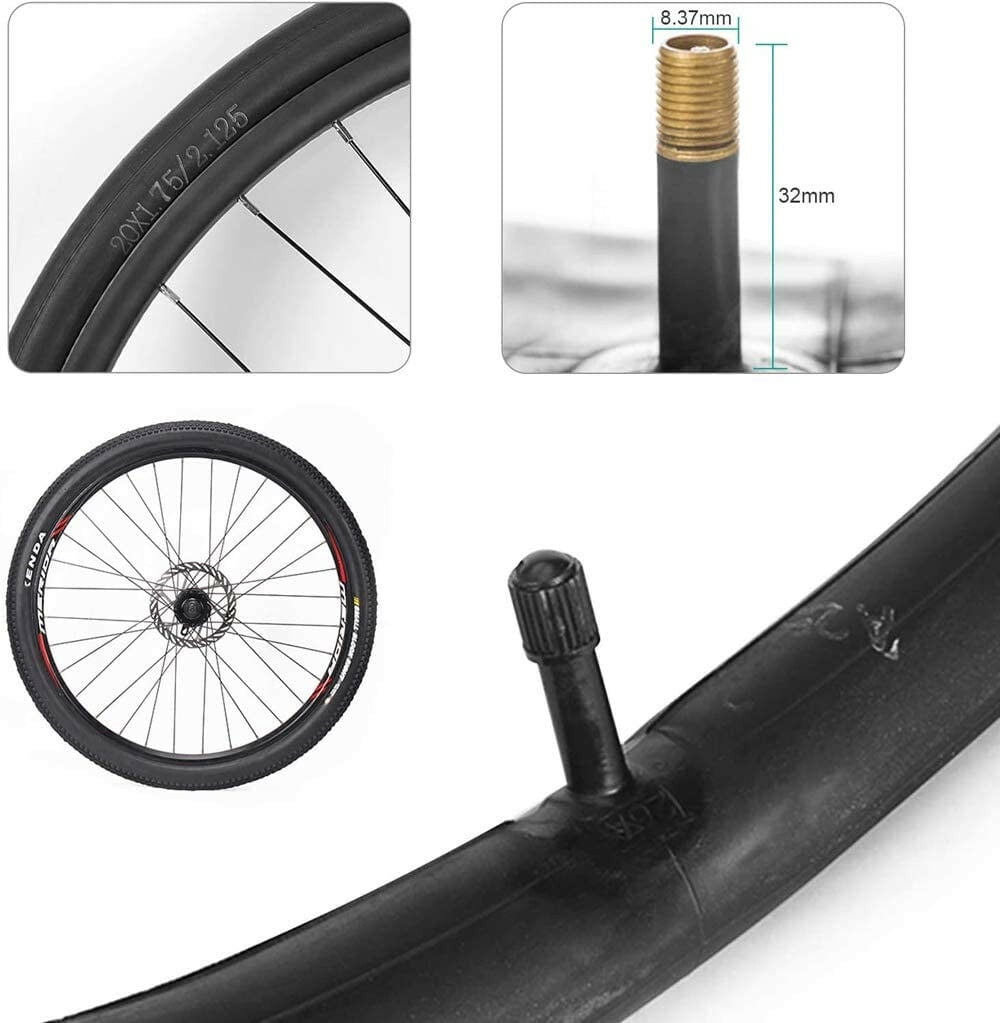 Bicycle rubber inner tube BMX 2 pieces 26-inch inner tube 26 x 2.125-2. ...