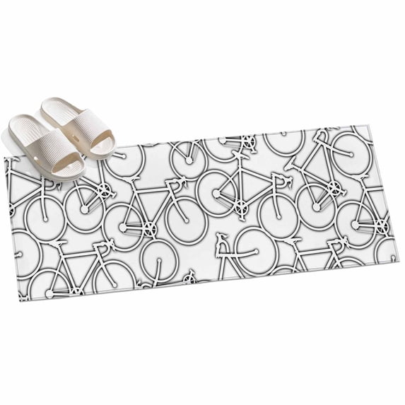 Bicycles Hallway Runner Rug 2x6 Washable Non Slip Kitchen Runner Rug ...