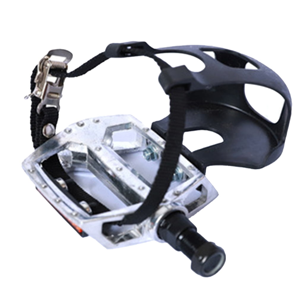 Bicycles Pedals with Straps and Toe Clip Bicycles NonSlip Pedals for ...