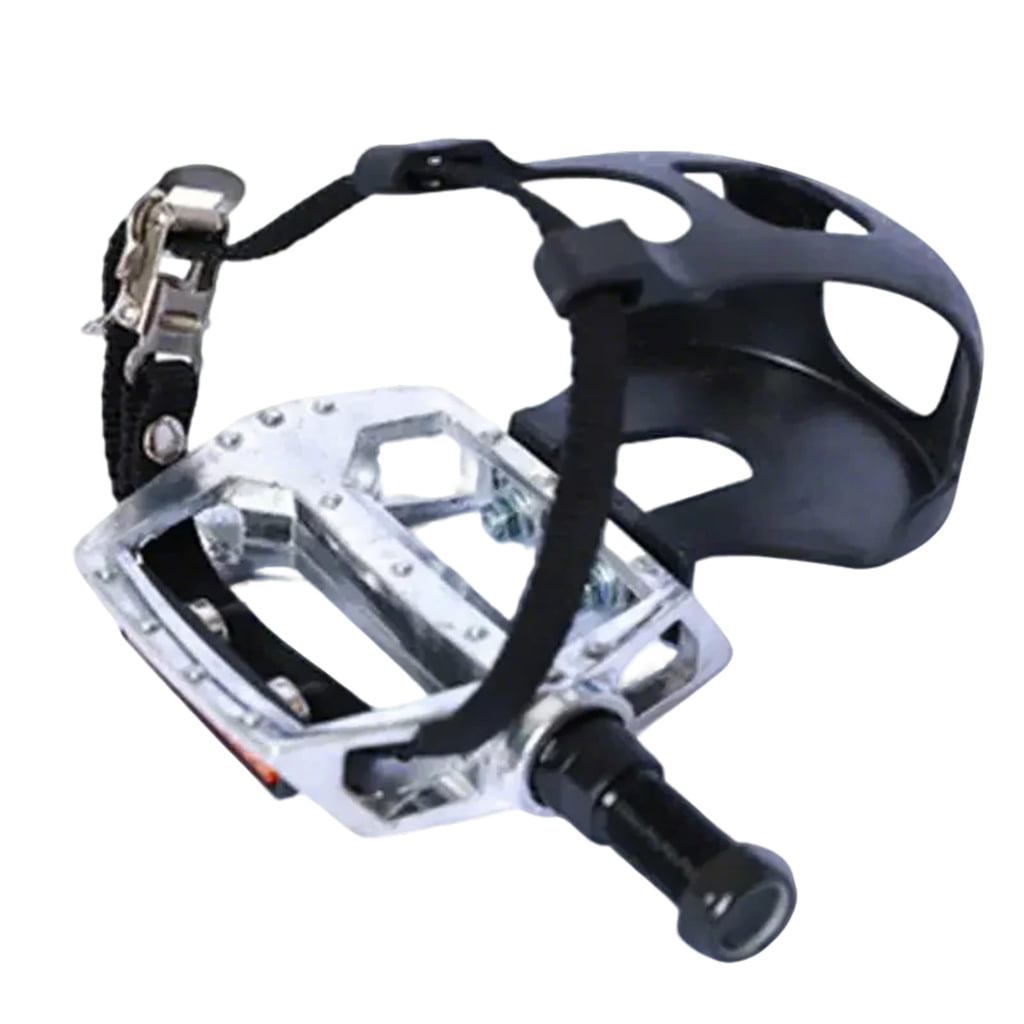 Bicycles Pedals with Straps and Toe Clip Bicycles NonSlip Pedals for ...