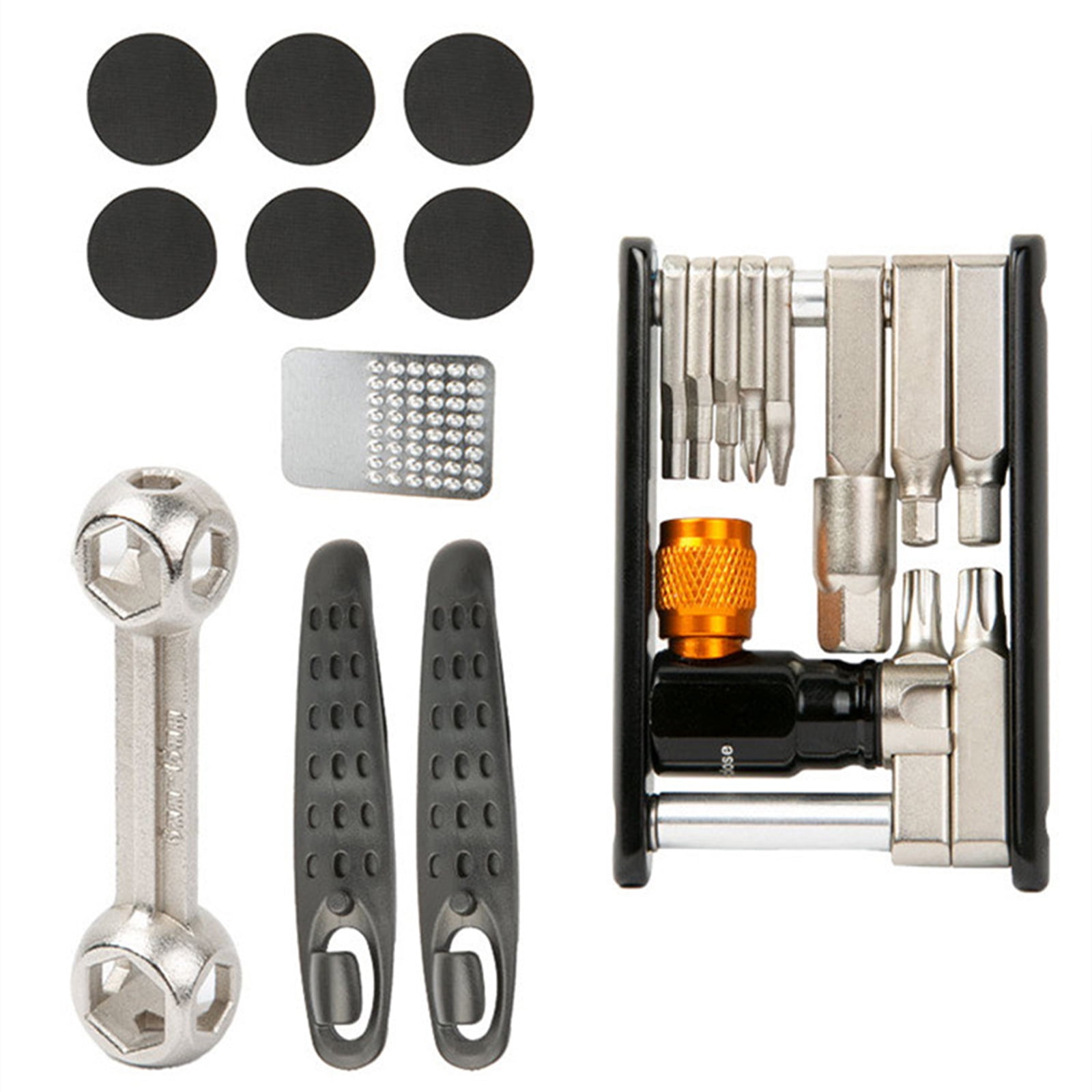 Bicycles Repair Tool Portable Bike Repair Set Tire Repairs Patches kits ...