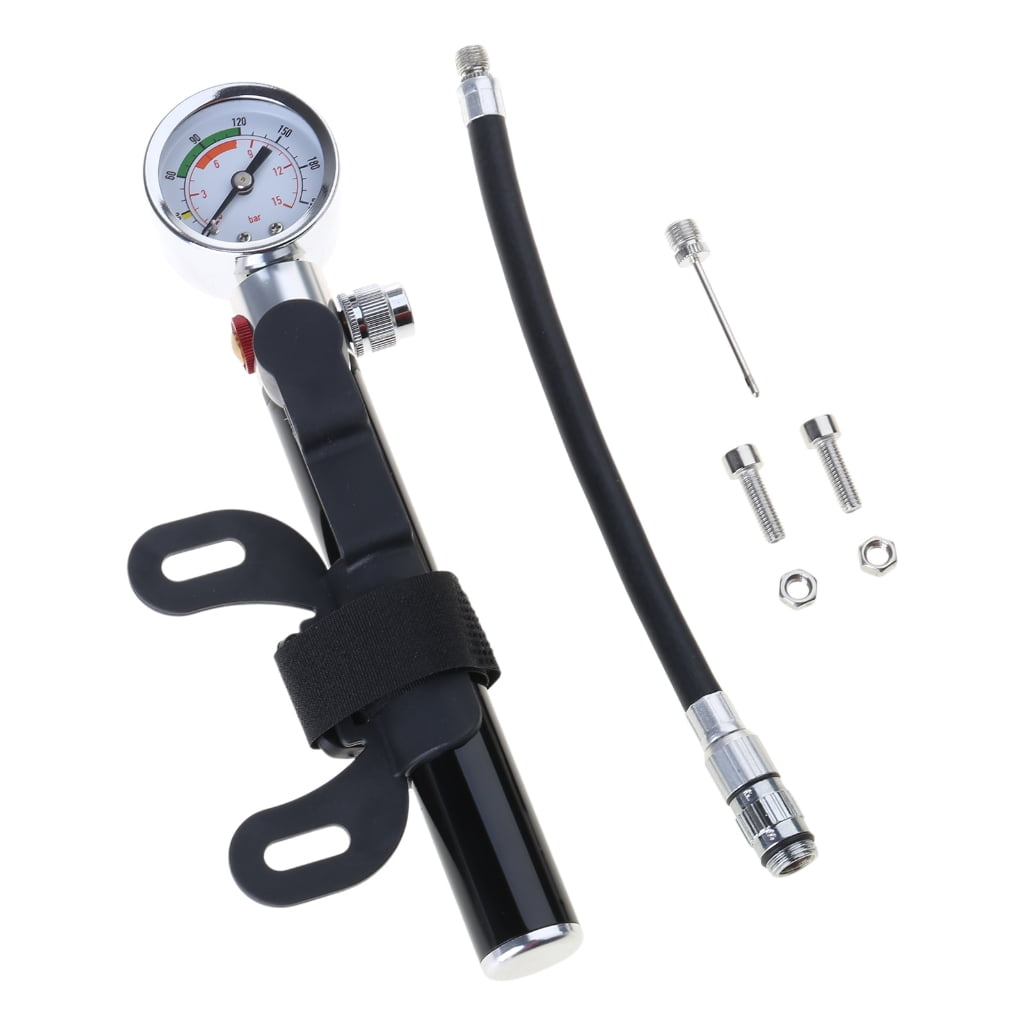Bicycles Tire Air Pumps with Pressure Gauge Fast Tyre Inflation Frame ...