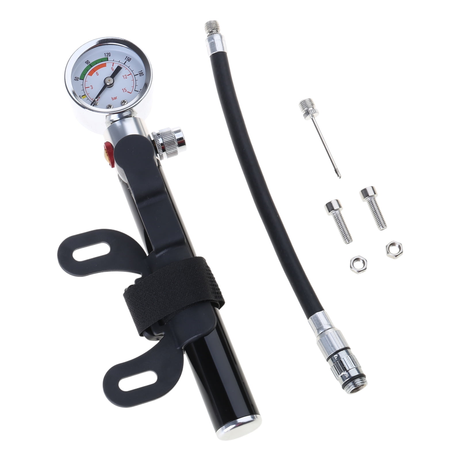 Bicycles Tire Air Pumps with Pressure Gauge Fast Tyre Inflation Frame ...