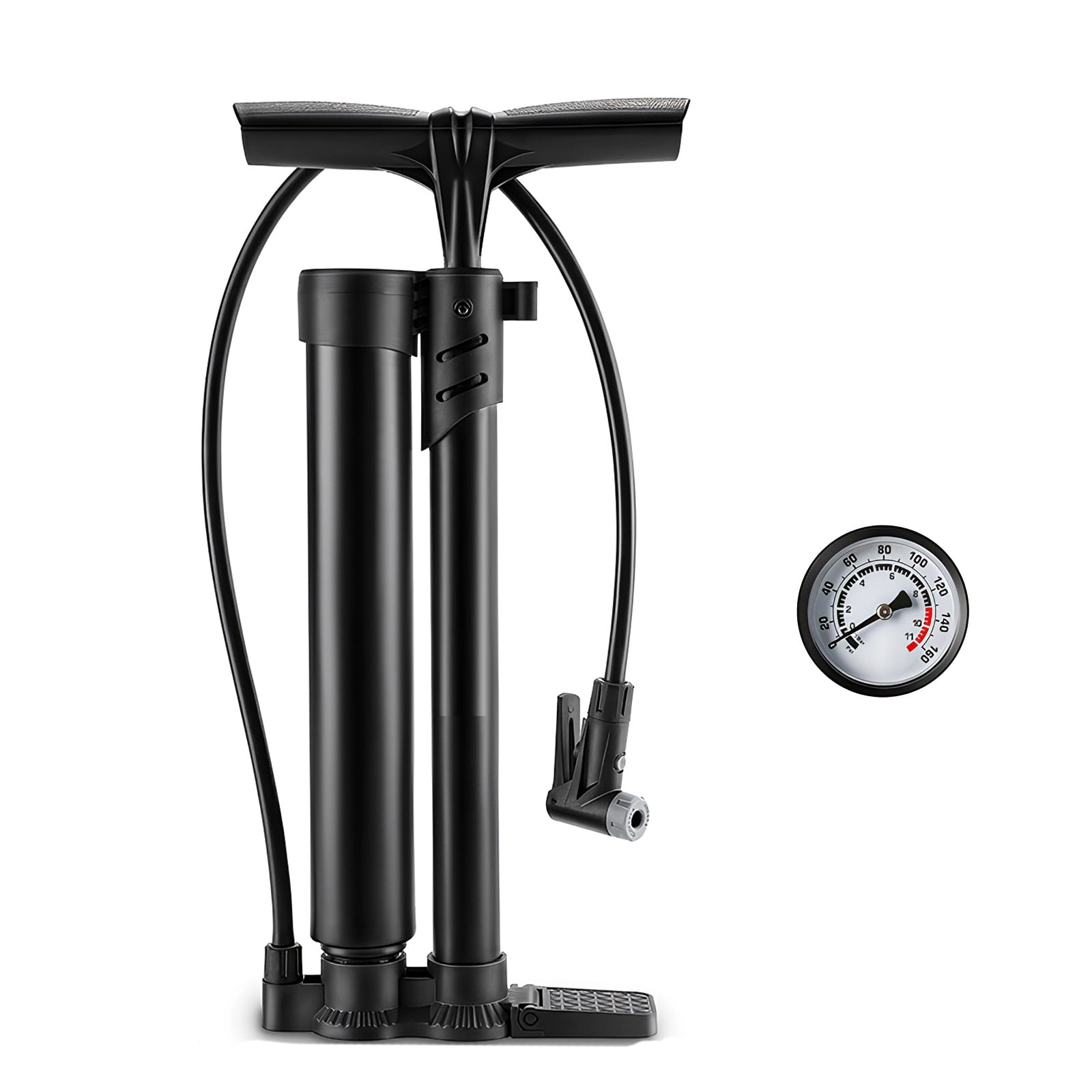 Bicycles Tire Inflator High Pressure Bike Floor Pumps Manual Mountain ...