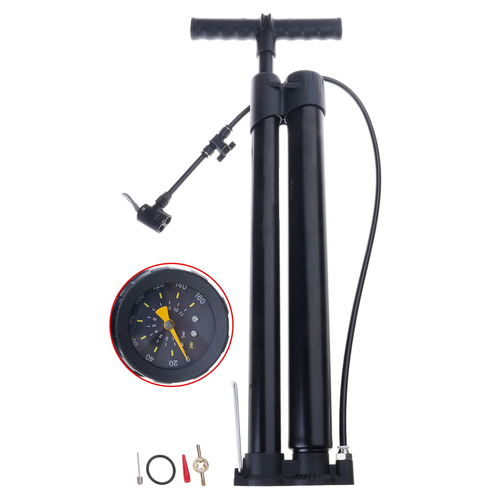 Bicycles Tire Inflator High Pressure Bike Floor Pumps Manual Mountain ...