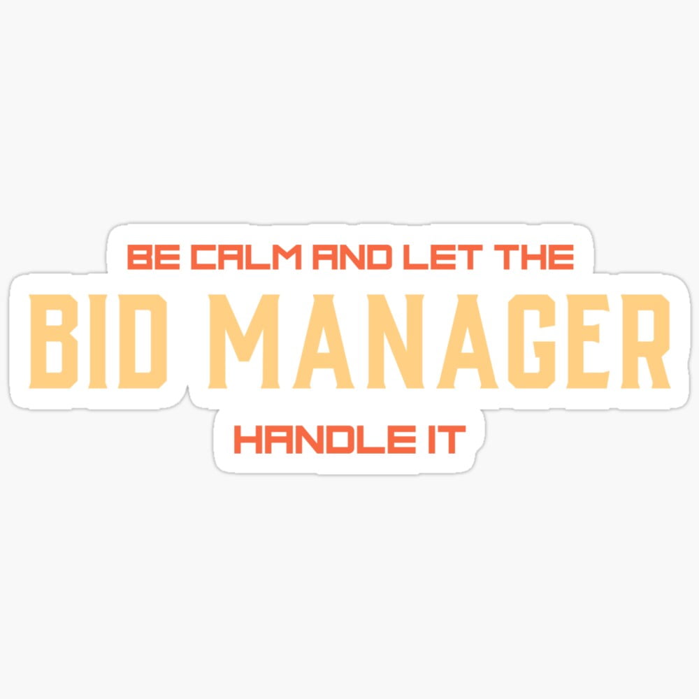 Bid Manager Sticker Phone Decal Water Bottle Stickers Car Decals ...