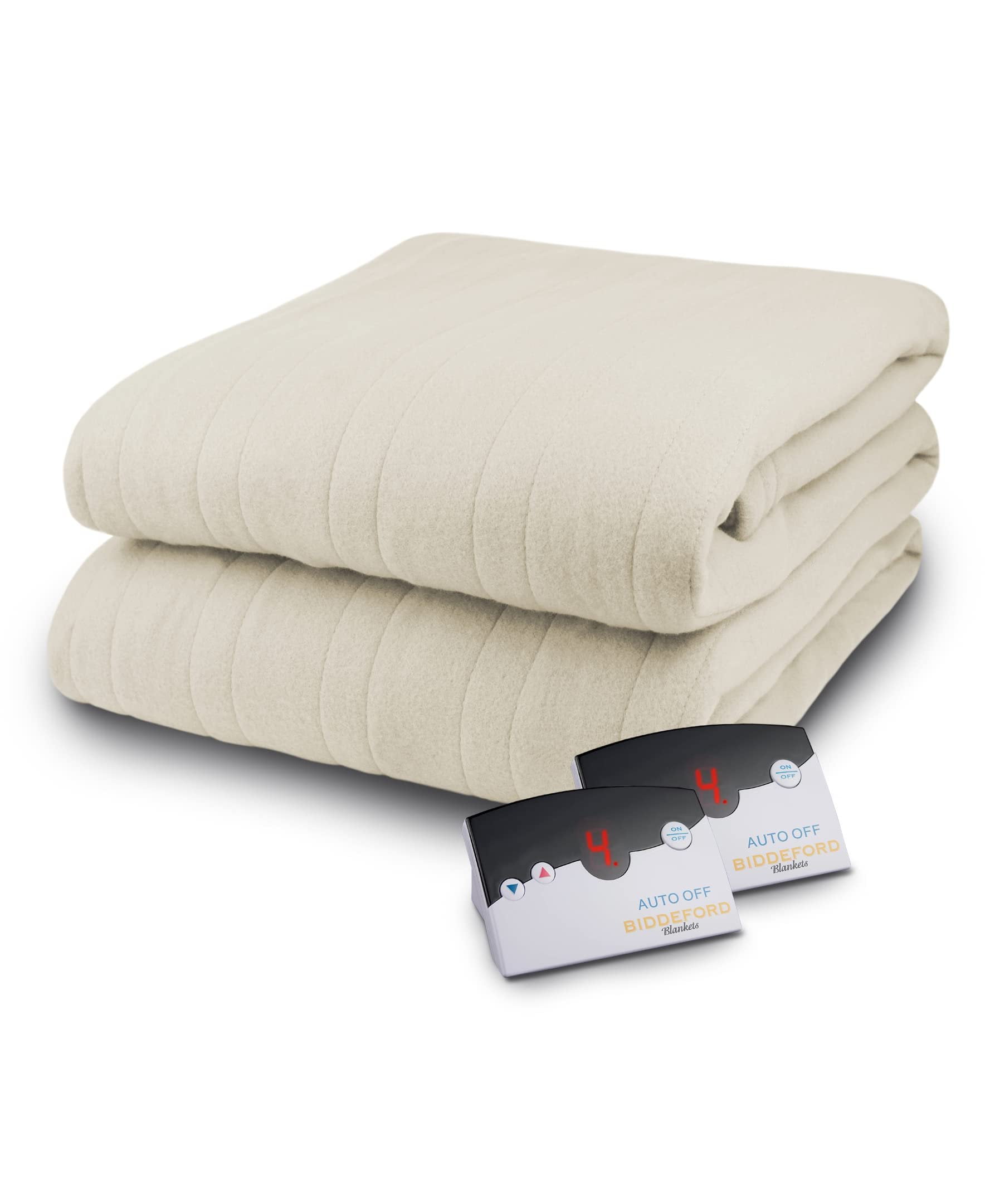 Biddeford Blankets Comfort Knit Heated Blanket with Therapeutic Heat ...