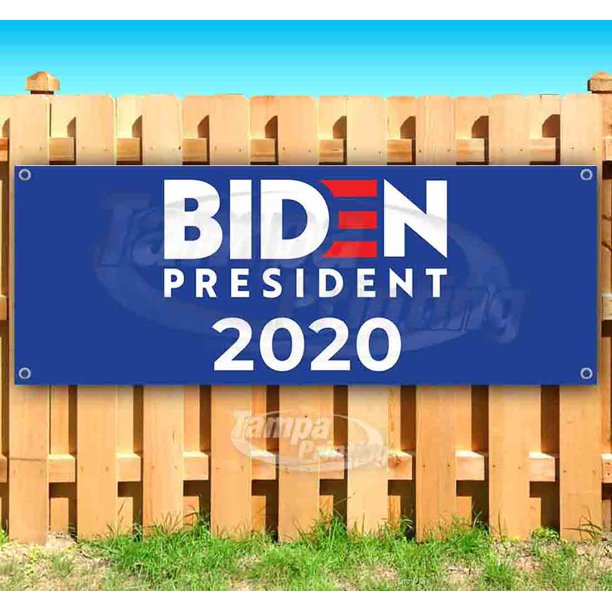 Biden 2020 13 oz Vinyl Banner With Metal Grommets - Walmart Business ...