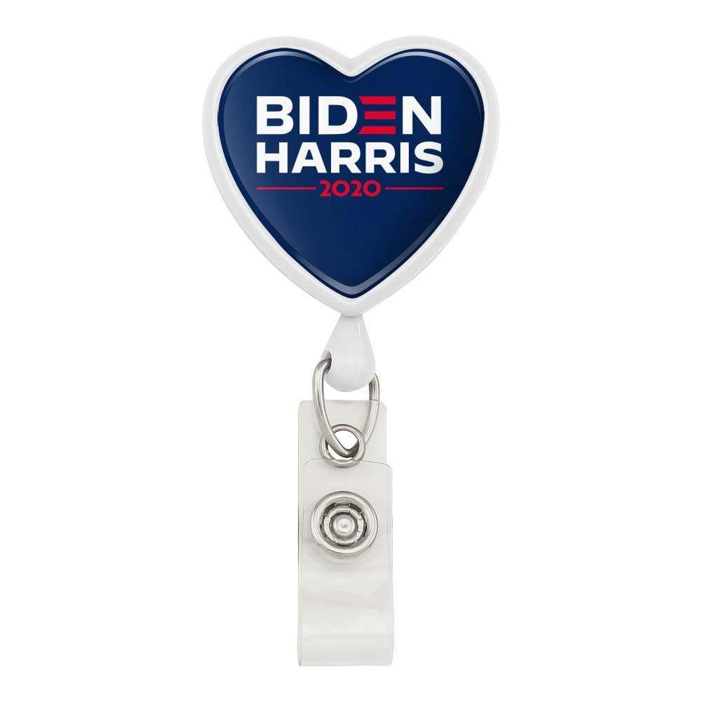 Biden Harris 2020 Heart Lanyard Retractable Reel Badge ID Card Holder ...