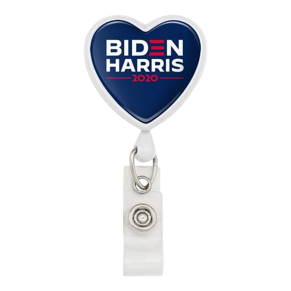 Biden Harris 2020 Heart Lanyard Retractable Reel Badge ID Card Holder ...