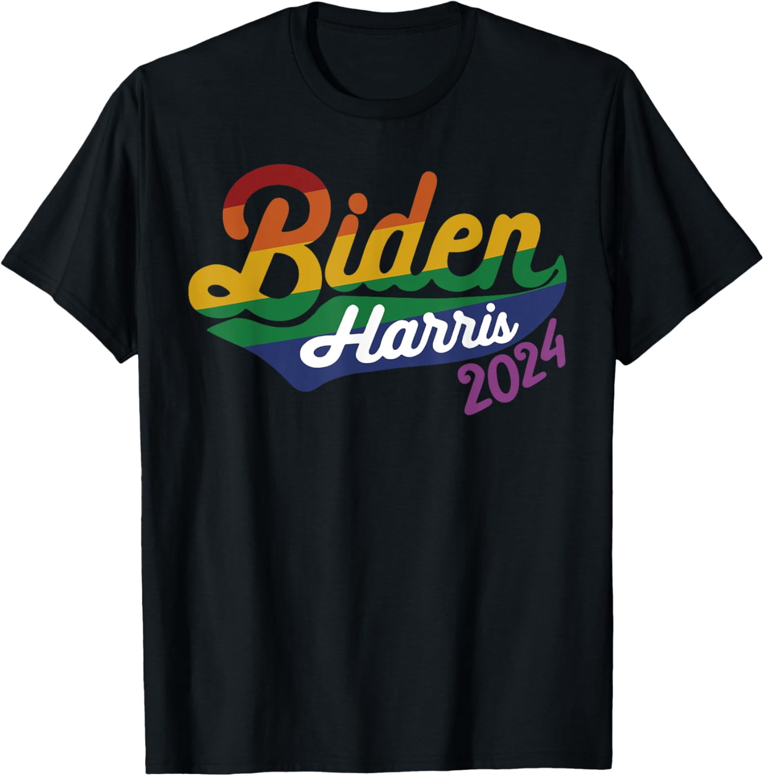 Biden Harris 2024 Rainbow T-Shirt - Walmart.com