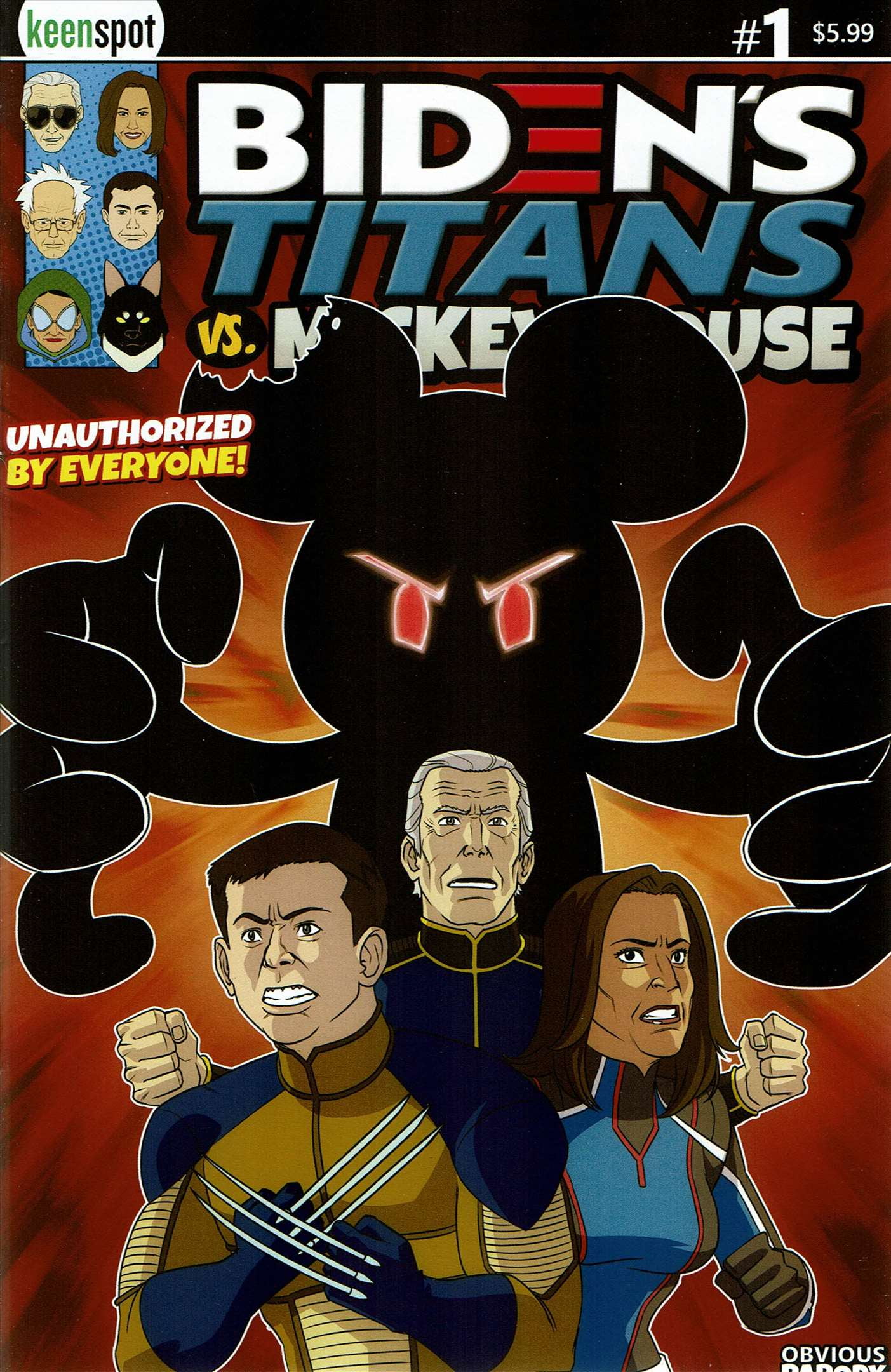 Biden's Titans Vs. Mickey Mouse #1A VF ; Keenspot Comic Book - Walmart.com