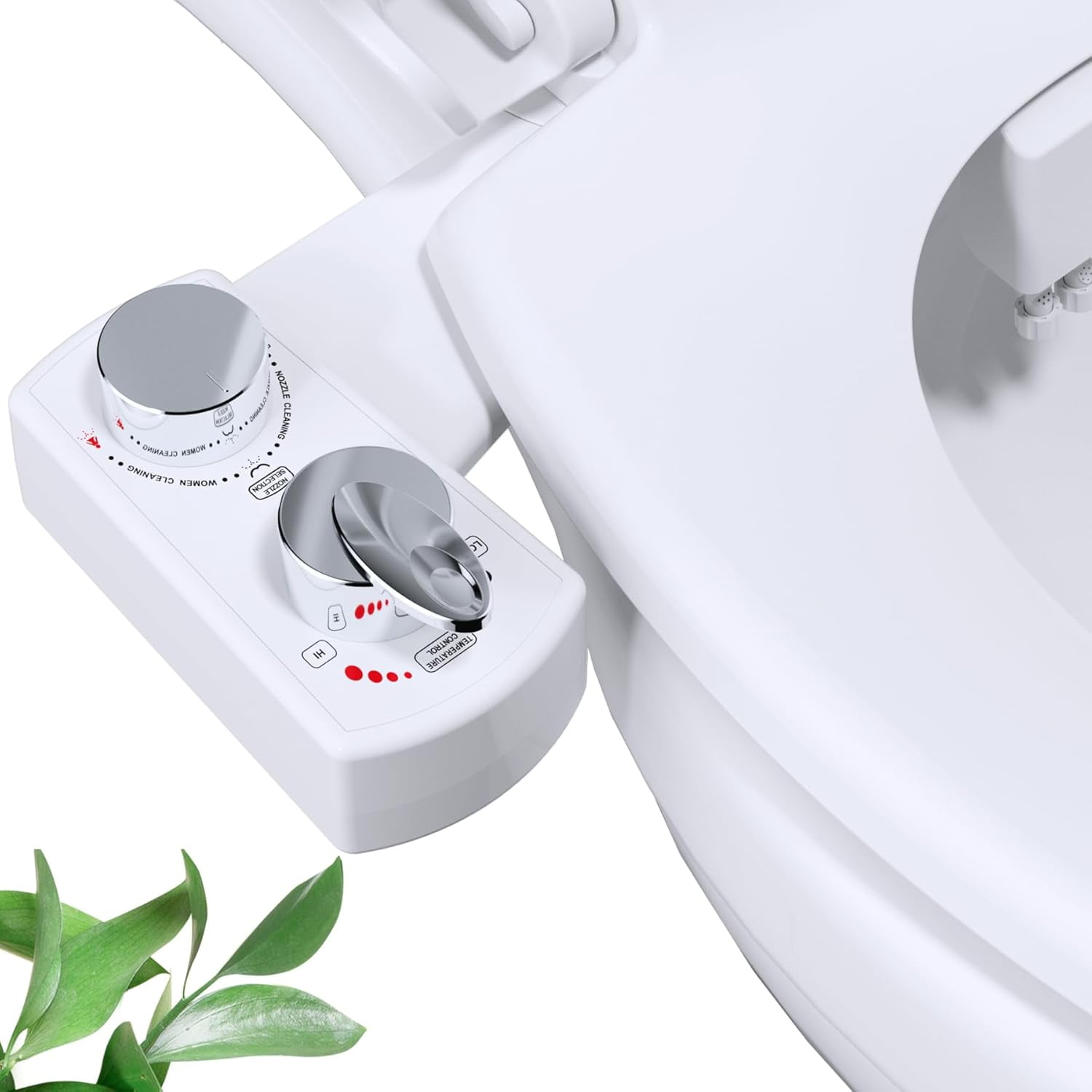 Bidet Attachment for Toilet, Hot and Cold Water Non- Dual Nozzle for ...