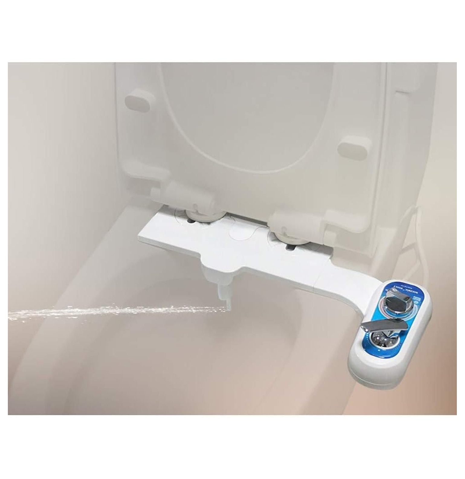 Bidet Attachment for Toilet,Left Handed Dual Nozzle Cold and Hot Water ...