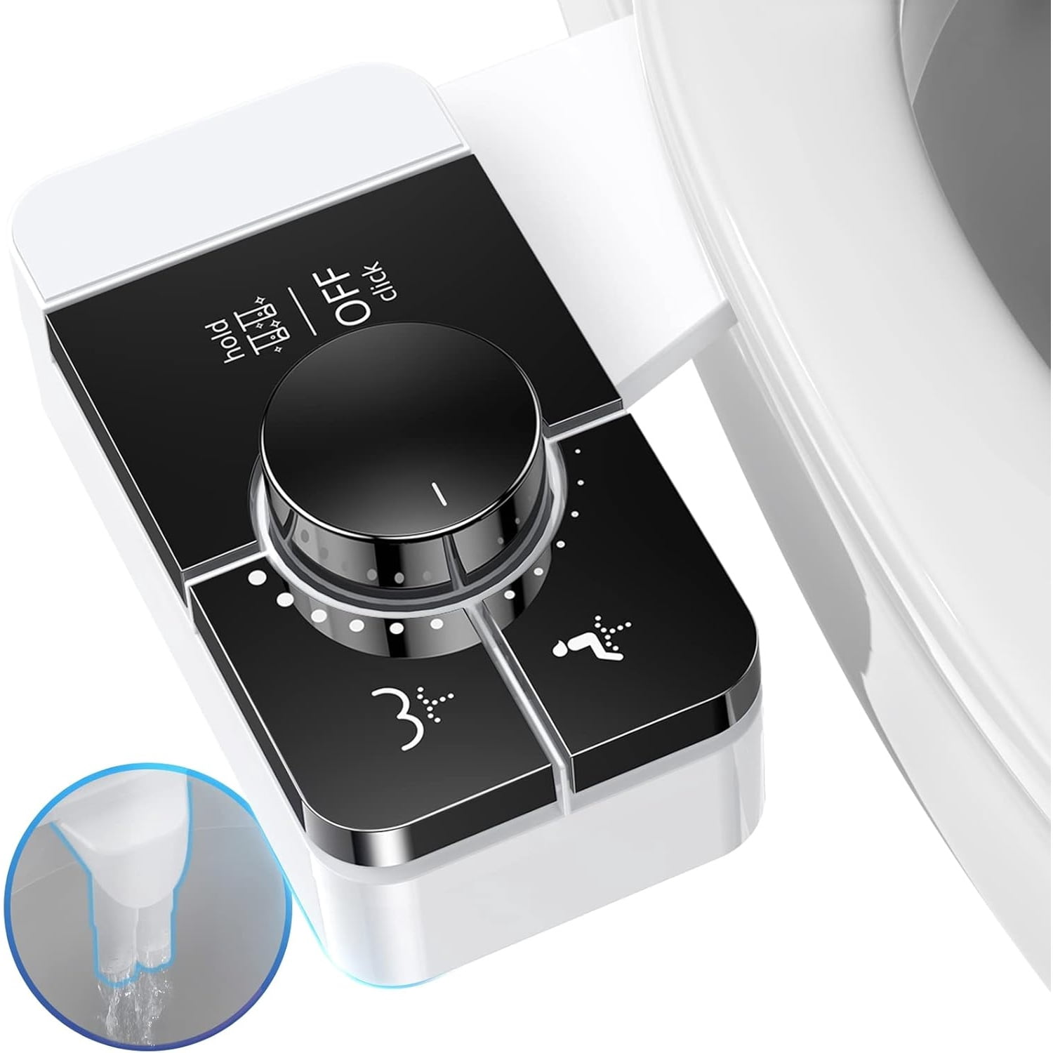 Bidet Attachment for Toilet, Ultra-Slim, Self Cleaning, Dual Nozzle ...
