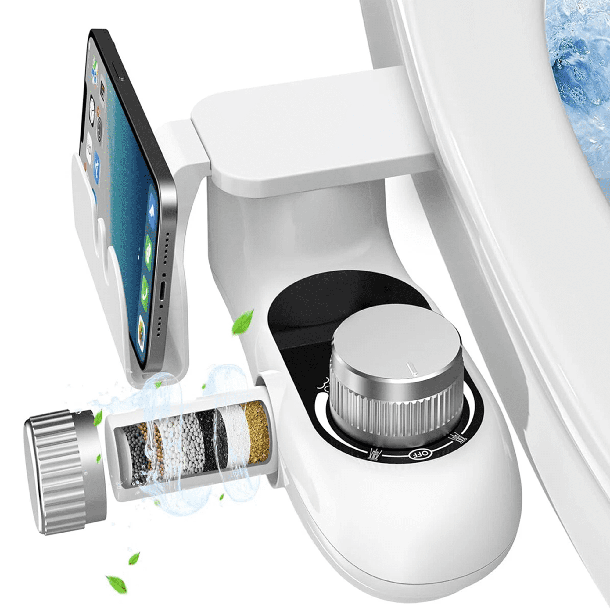 Bidet Attachment for Toilet with Filters, Non-Electric Self Cleaning ...