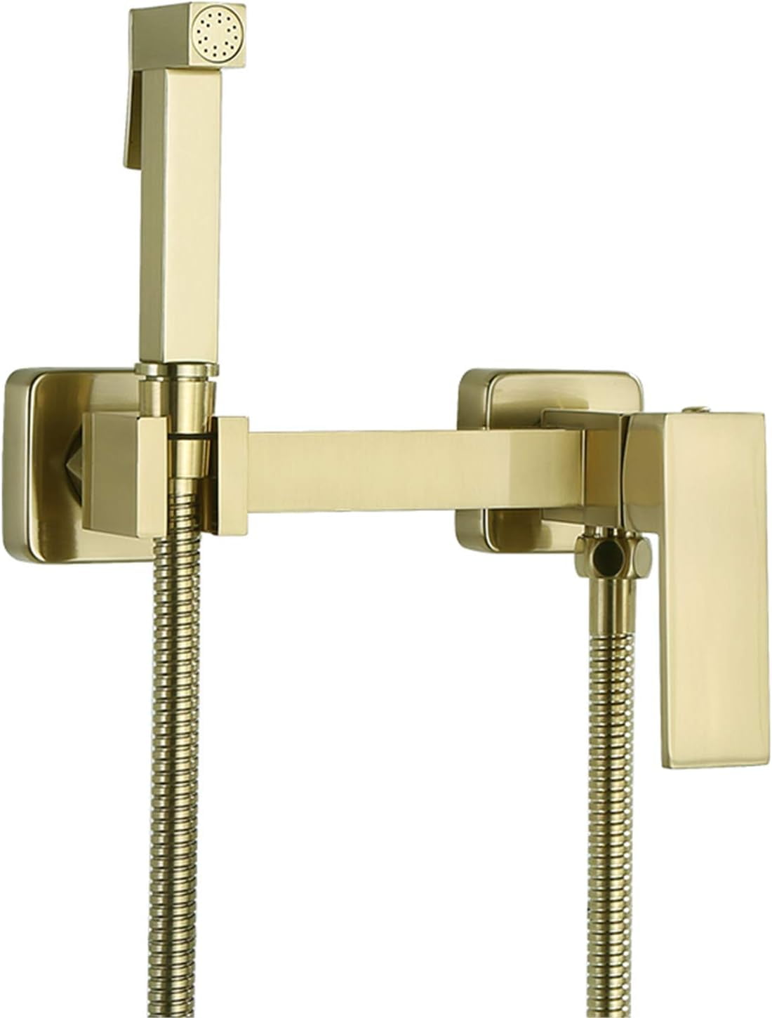 Bidet Faucet Set, Brushed Gold Full Copper High Pressure Toilet Gun ...