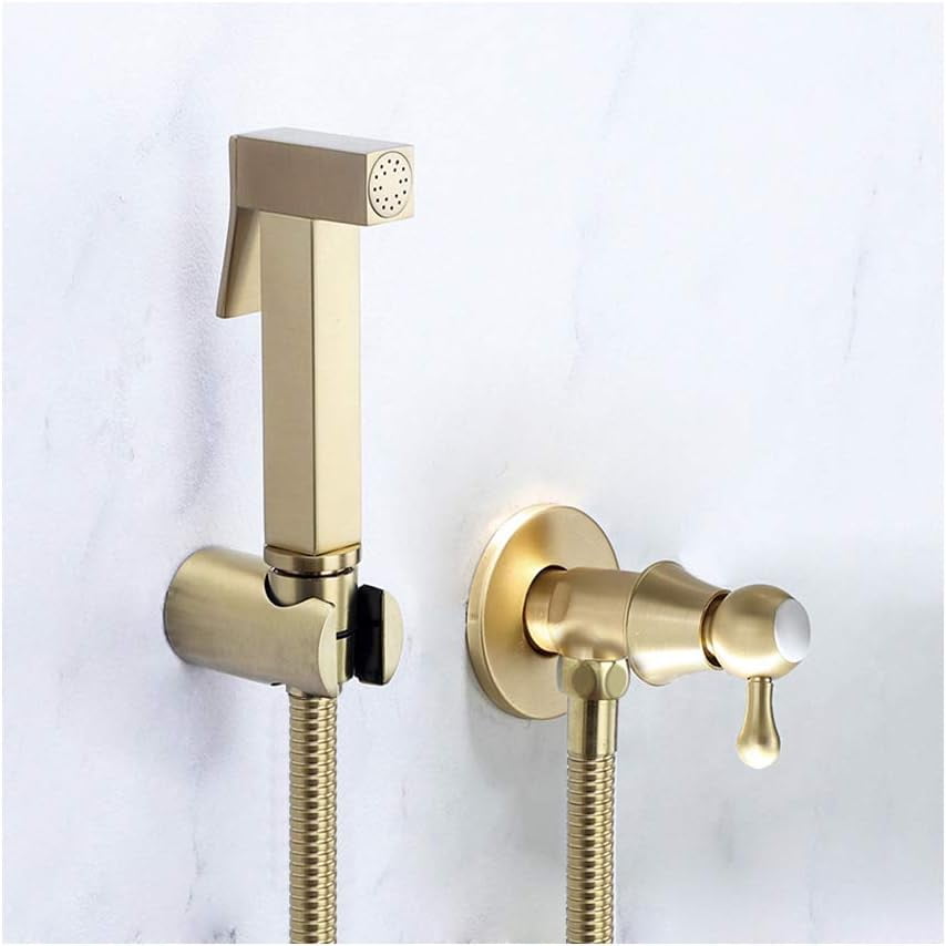 Bidet Sprayer Faucet Set with Cold Water Brass Wall Mount Handheld ...
