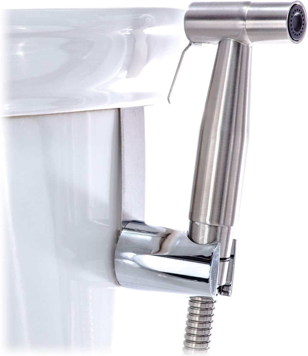 Bidet - Stainless Steel - Hand-Held Sprayer Attaches to Toilet - 59 ...