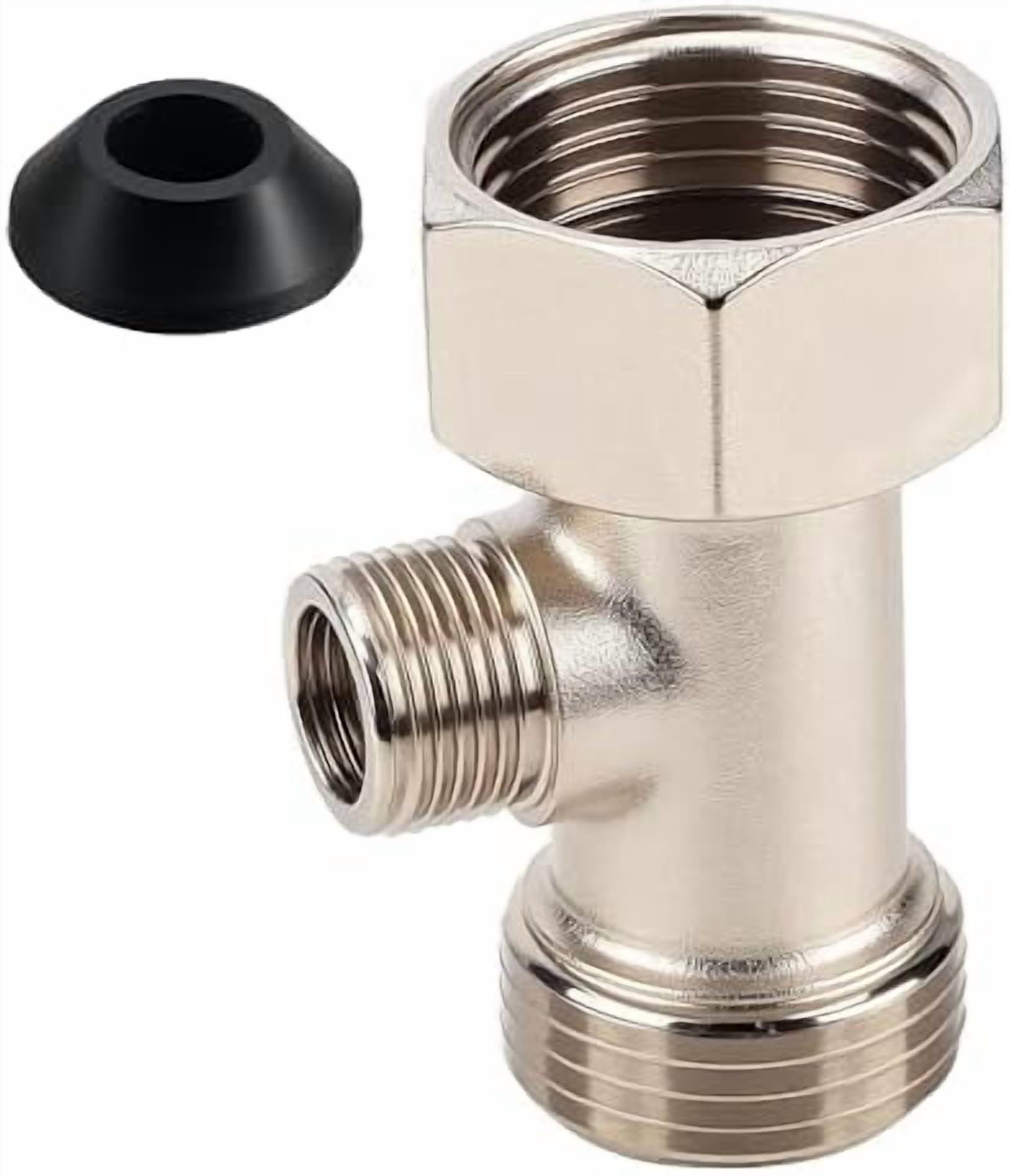 Bidet T Adapter, 3 Way 7/8"x7/8"x3/8" Valve Hose Fitting with Gasket ...