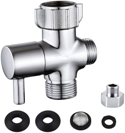 Bidet T Adapter, Brass T Adapter with Shut-off Valve, 3-way Tee ...