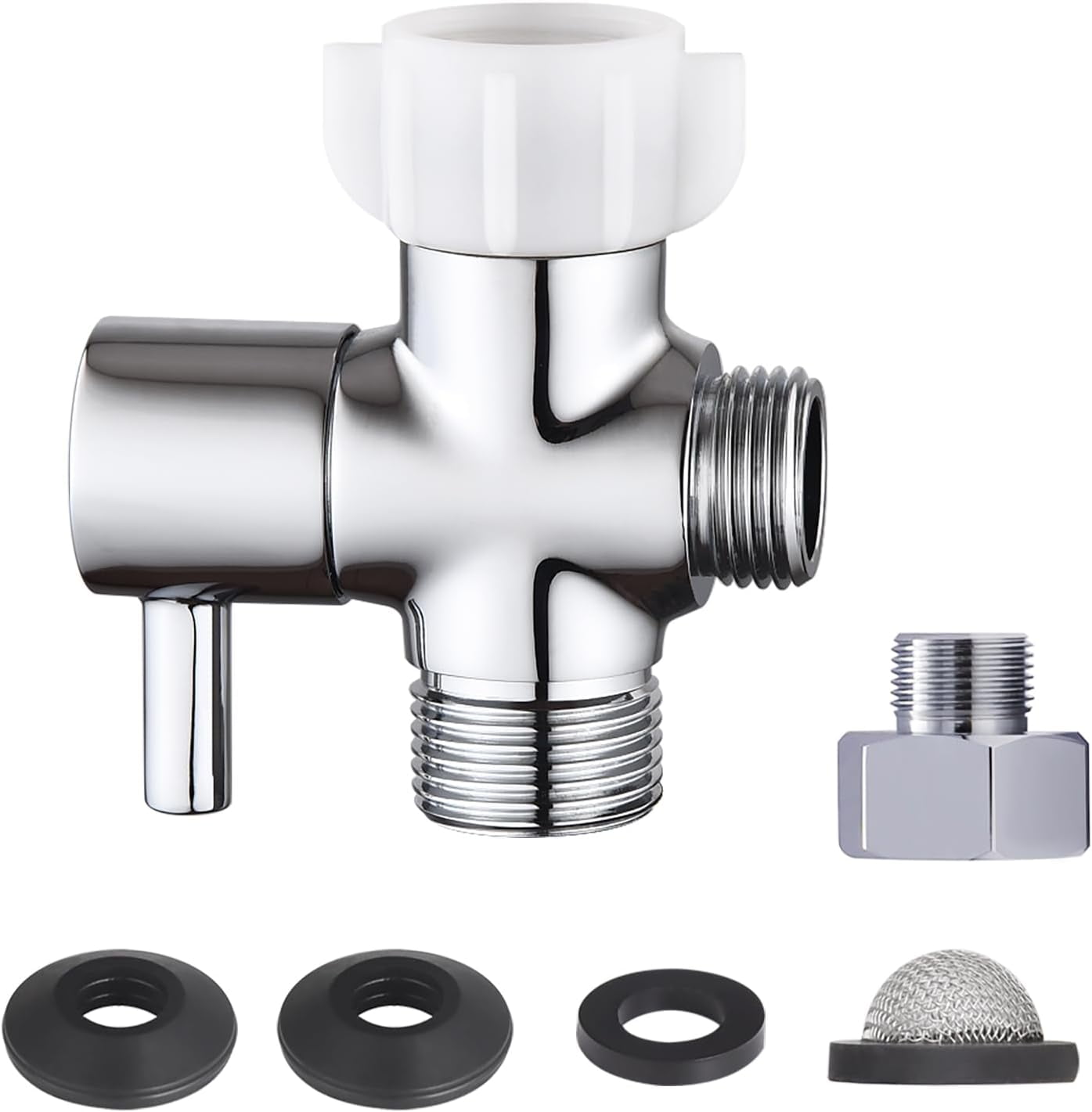 Rongsi, Bidet T Adapter with Shut Off Valve, 7/8‚Äù x 7/8‚Äù x 1/2‚Äù ...