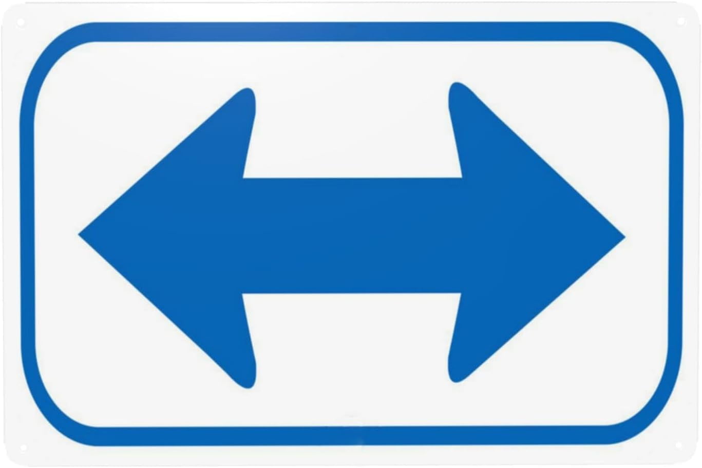 Bidirectional Blue Arrow Sign Metal Signs, Cautions Security Tin Sign ...