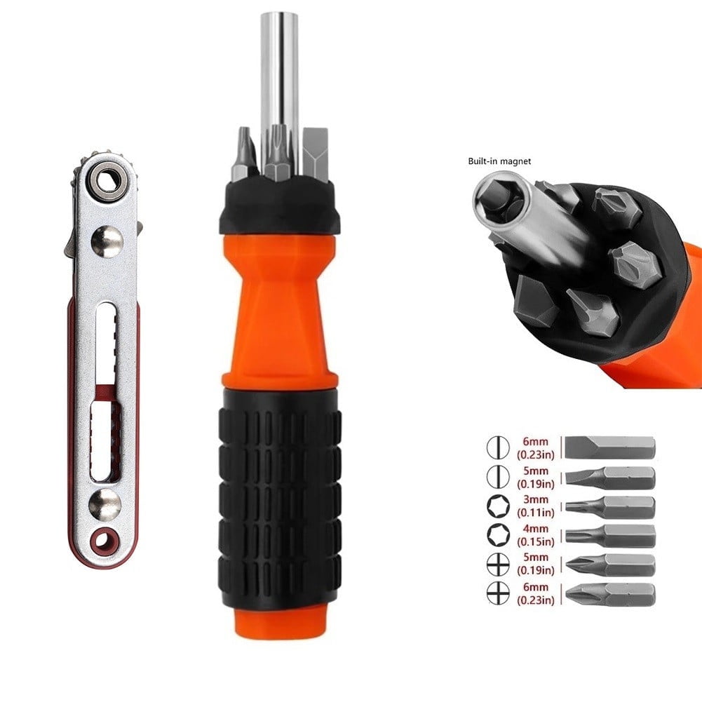 Bidirectional Forward And Reverse Ratchet Screwdriver Flat Head Wrench ...