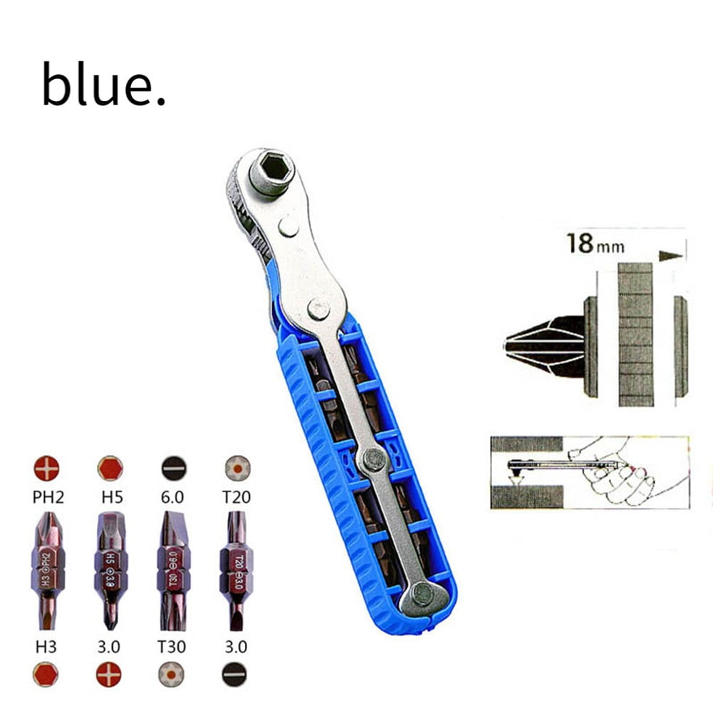 Bidirectional Ratchet Screwdriver Right Angle Wrench Cross Slotted ...