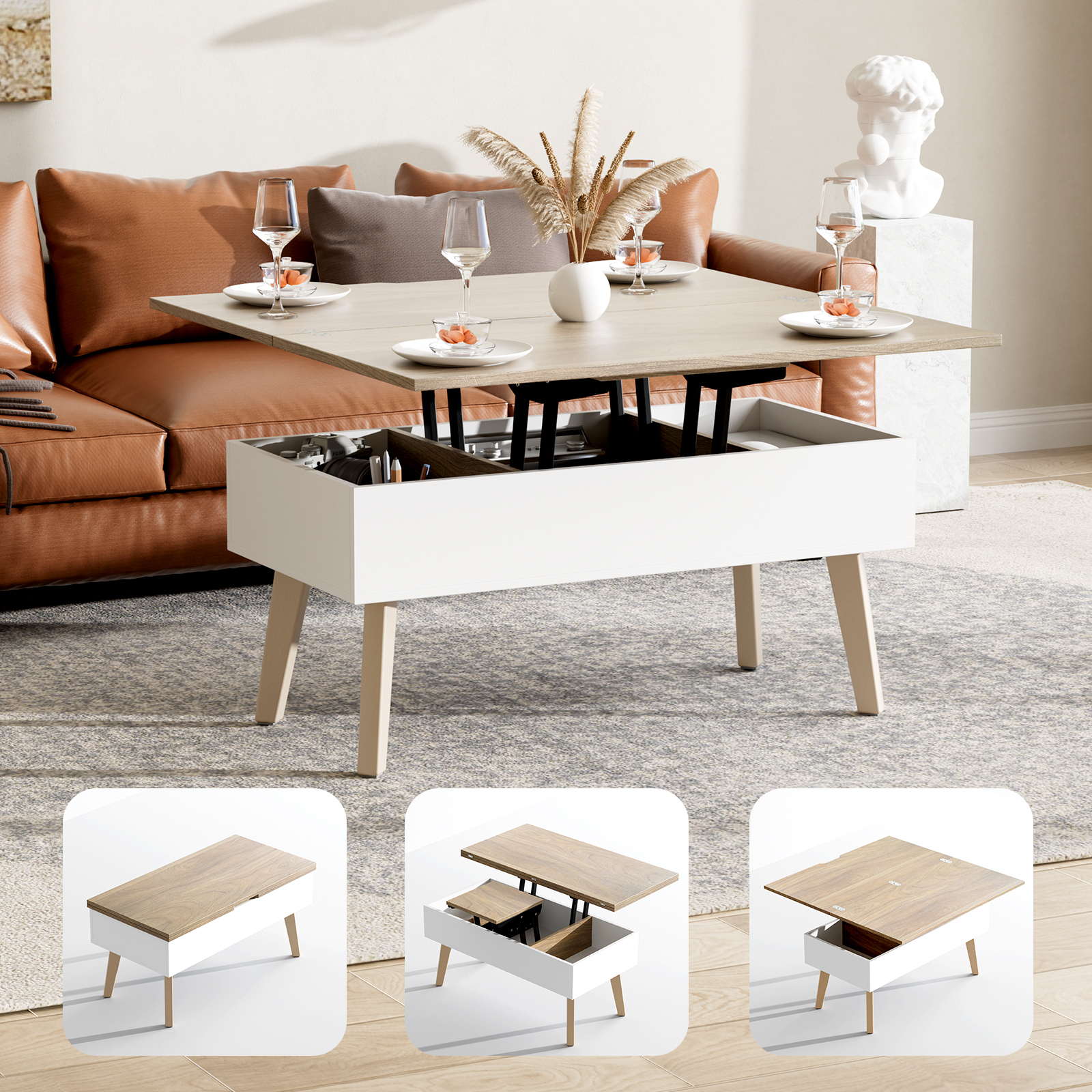 Lift Top Coffee Table, HAIOOU 42 Lift Top Coffee Table, HAIOOU 42