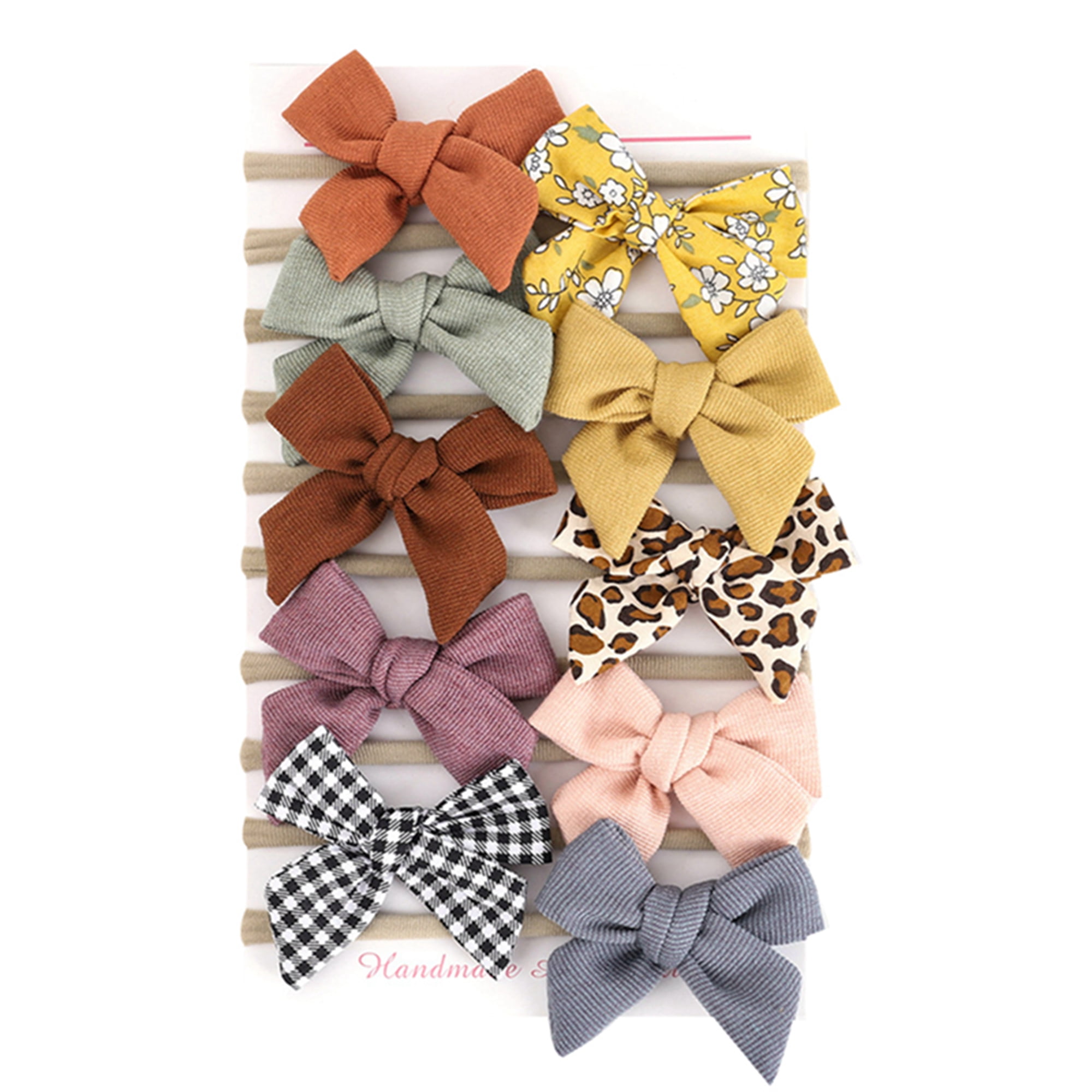 Biekopu Baby Girl Headbands and Hair Bows, Stretchy Nylon Hairbands for ...