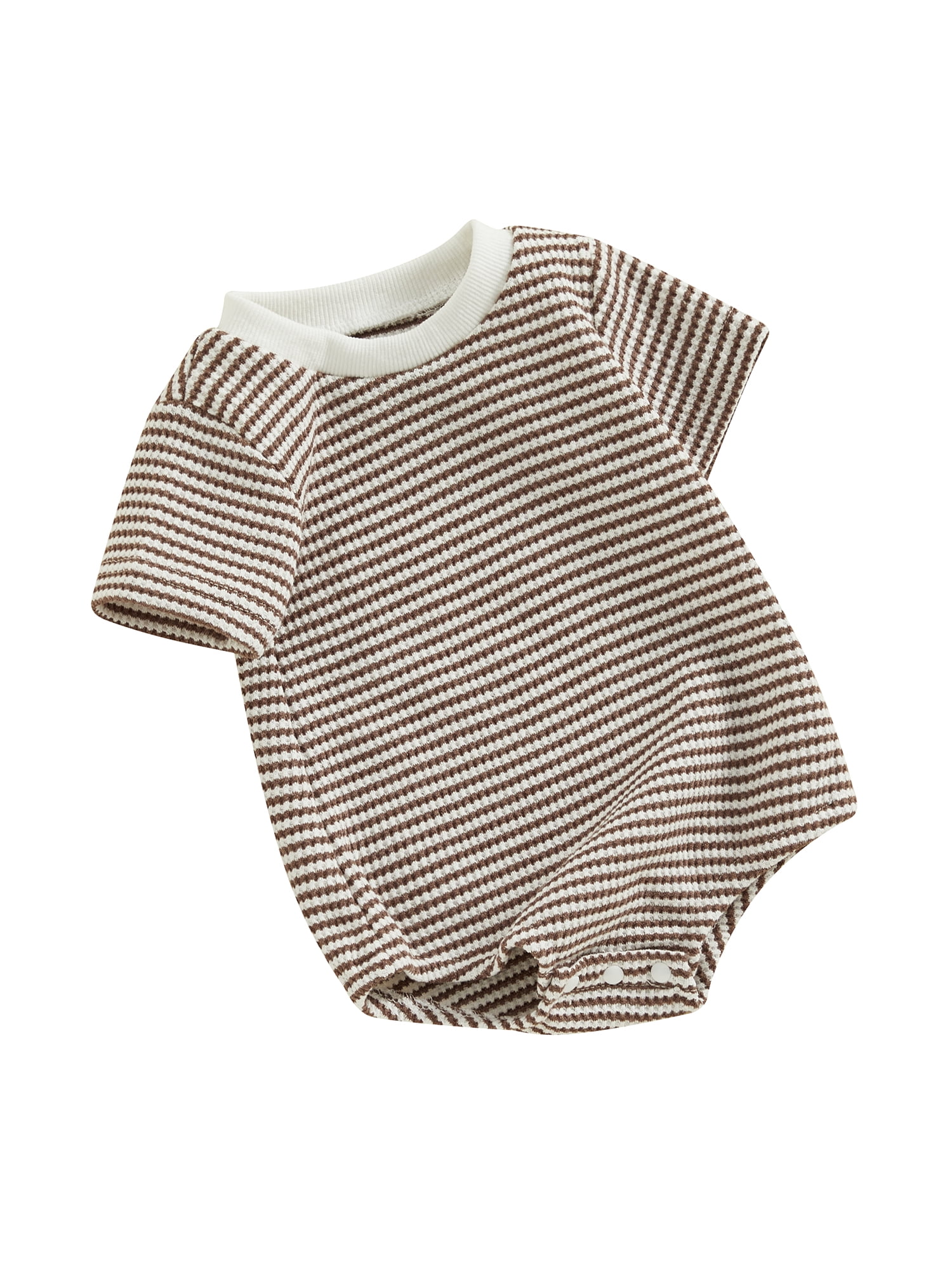 Biekopu Boys and Girls Summer Romper Round Neck Short Sleeve Striped ...