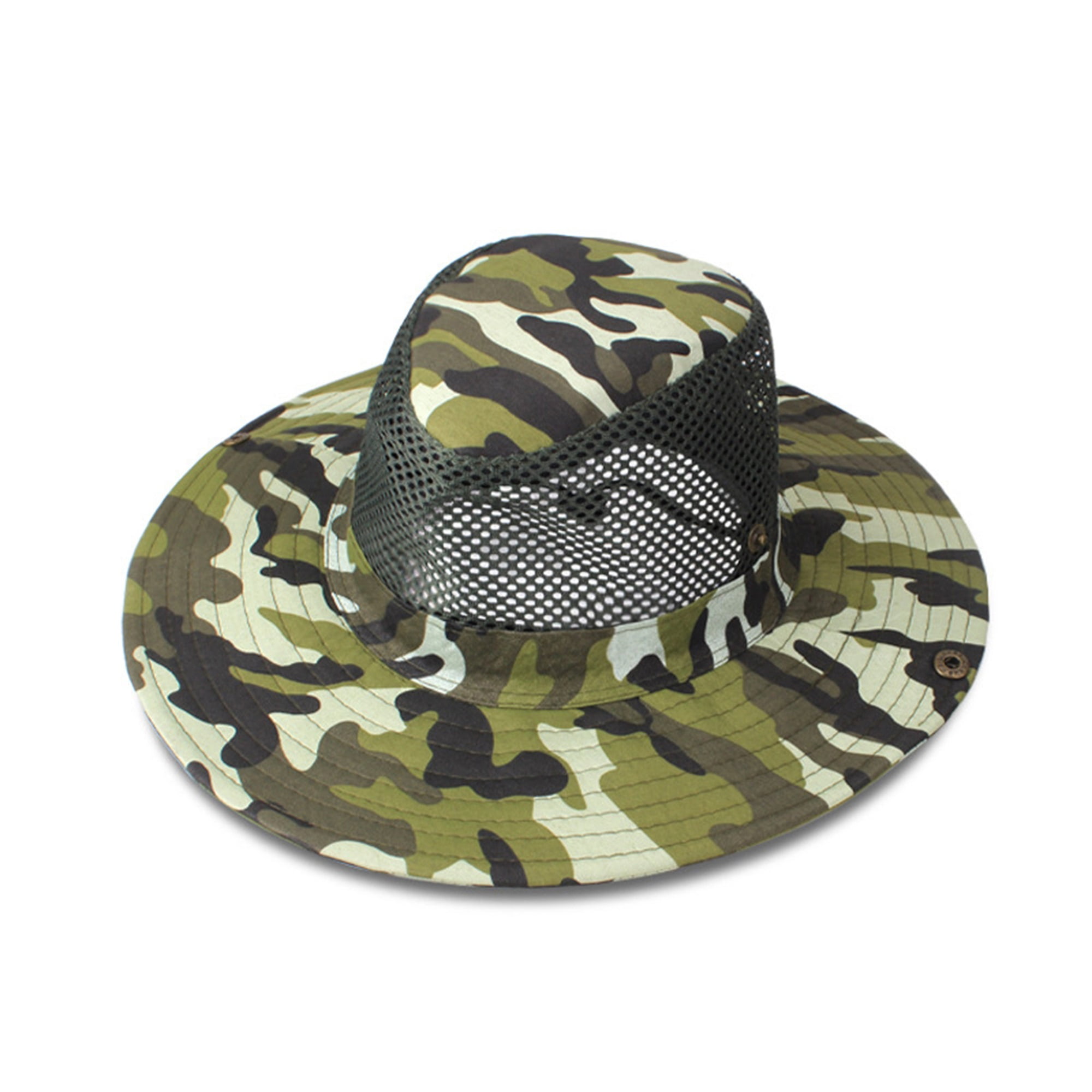 Biekopu Camouflage Sun Hat for Men, Sun Protection Wide Brim Fish Hat ...