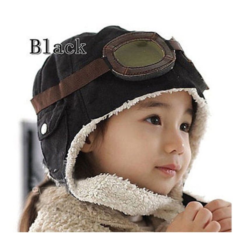 Biekopu Children's Cute Cap Aviator Goggles Style Soft and Warm Stylish ...