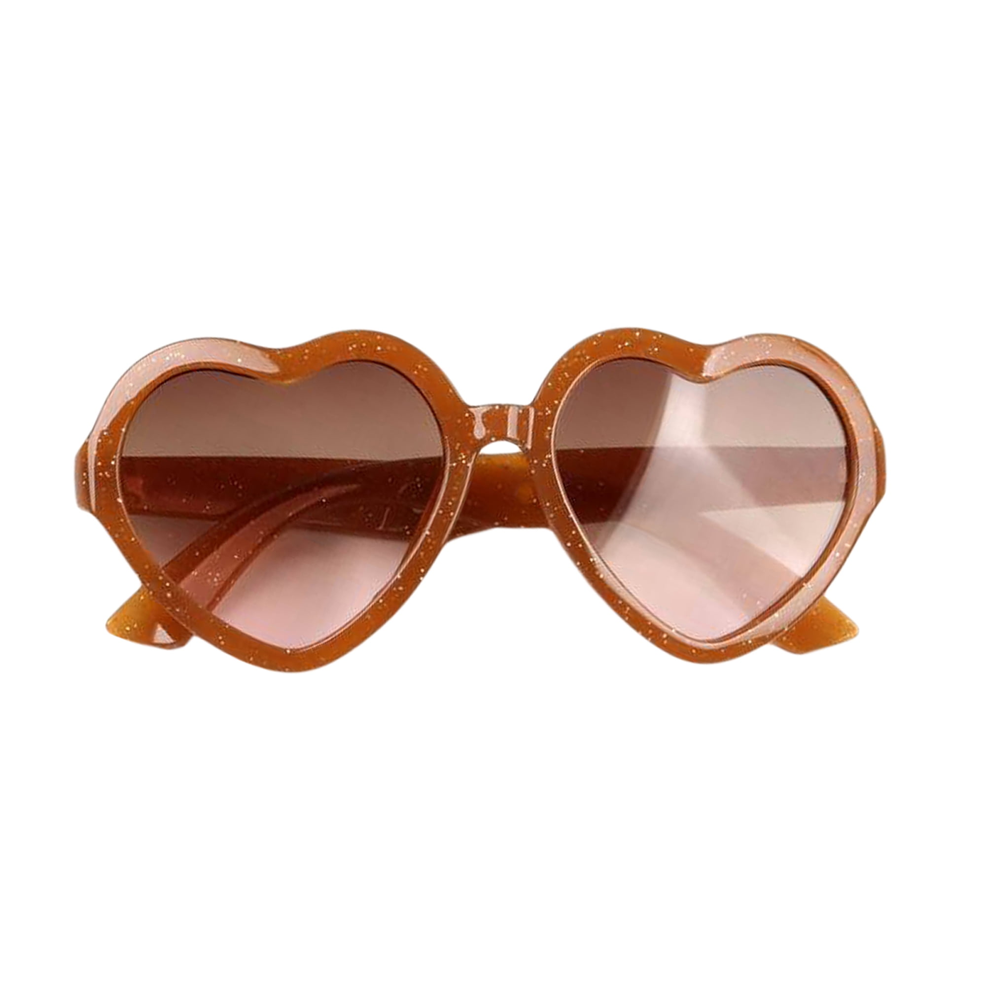 Biekopu Kids Cute Sunglasses, Gradient Color Heart Eye Protect Funny ...