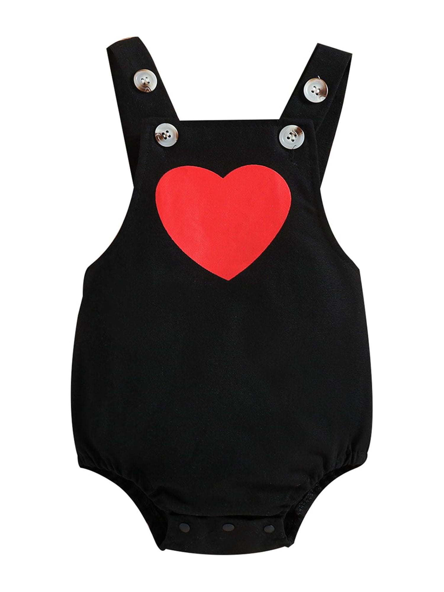 Biekopu Newborn Baby Romper, Infant Toddler Heart Pattern Printed ...
