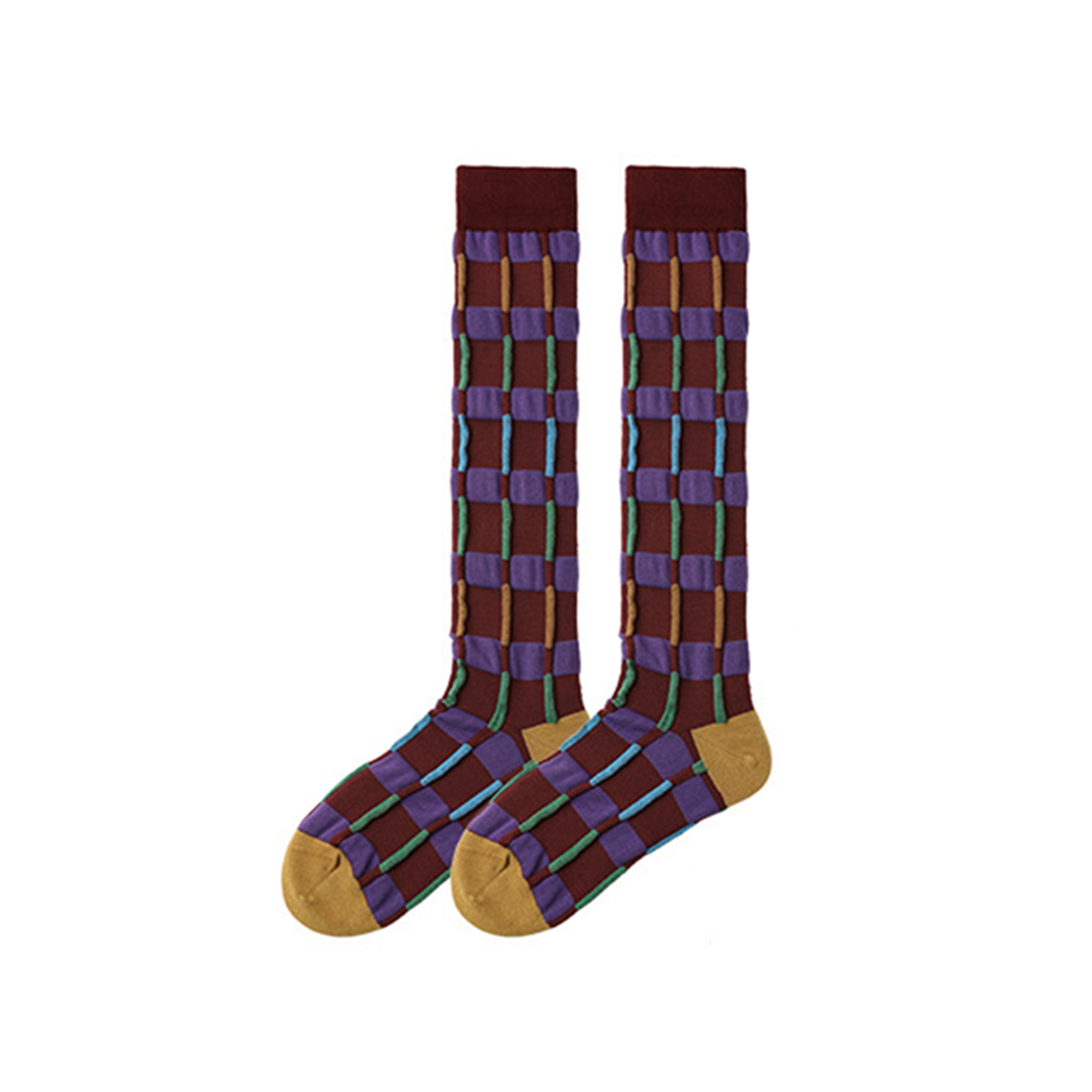 Biekopu Women Fashion Calf Socks Renaissance 3D Embossed Lovely ...