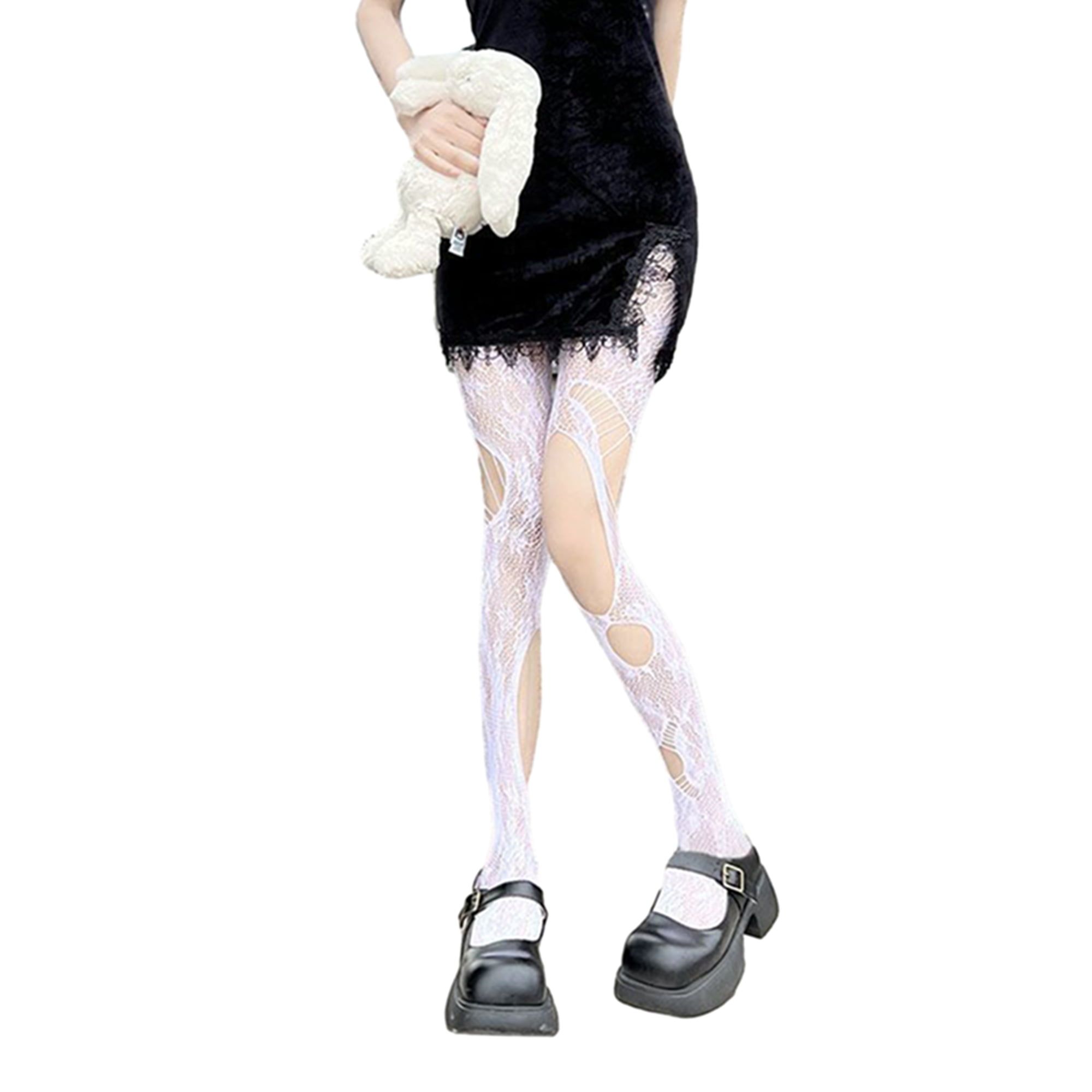Biekopu Women Fishnet Stockings, Sheer Pantyhose Elastic Slim Fit ...