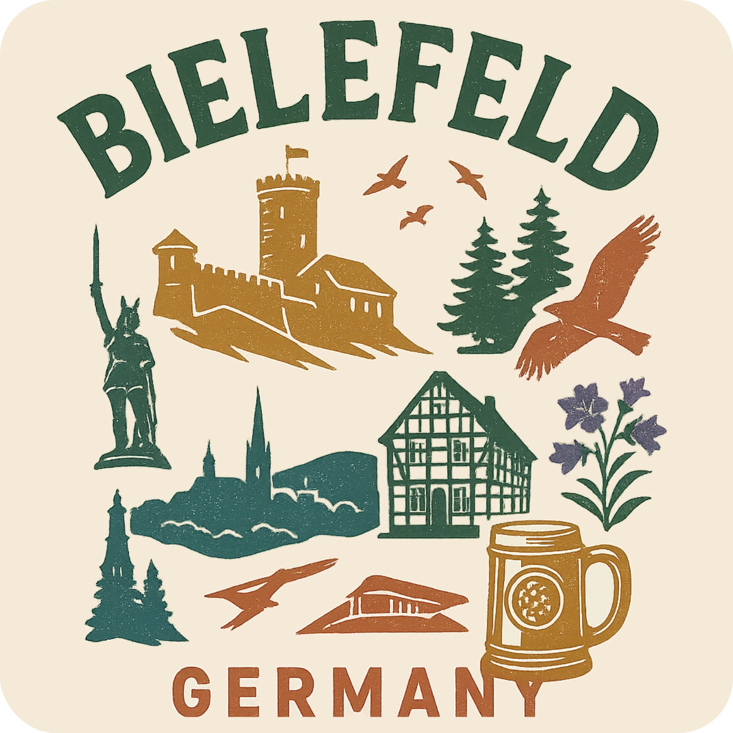 Bielefeld Germany Keepsakes Souvenir Vinyl Sticker – Destination Travel ...