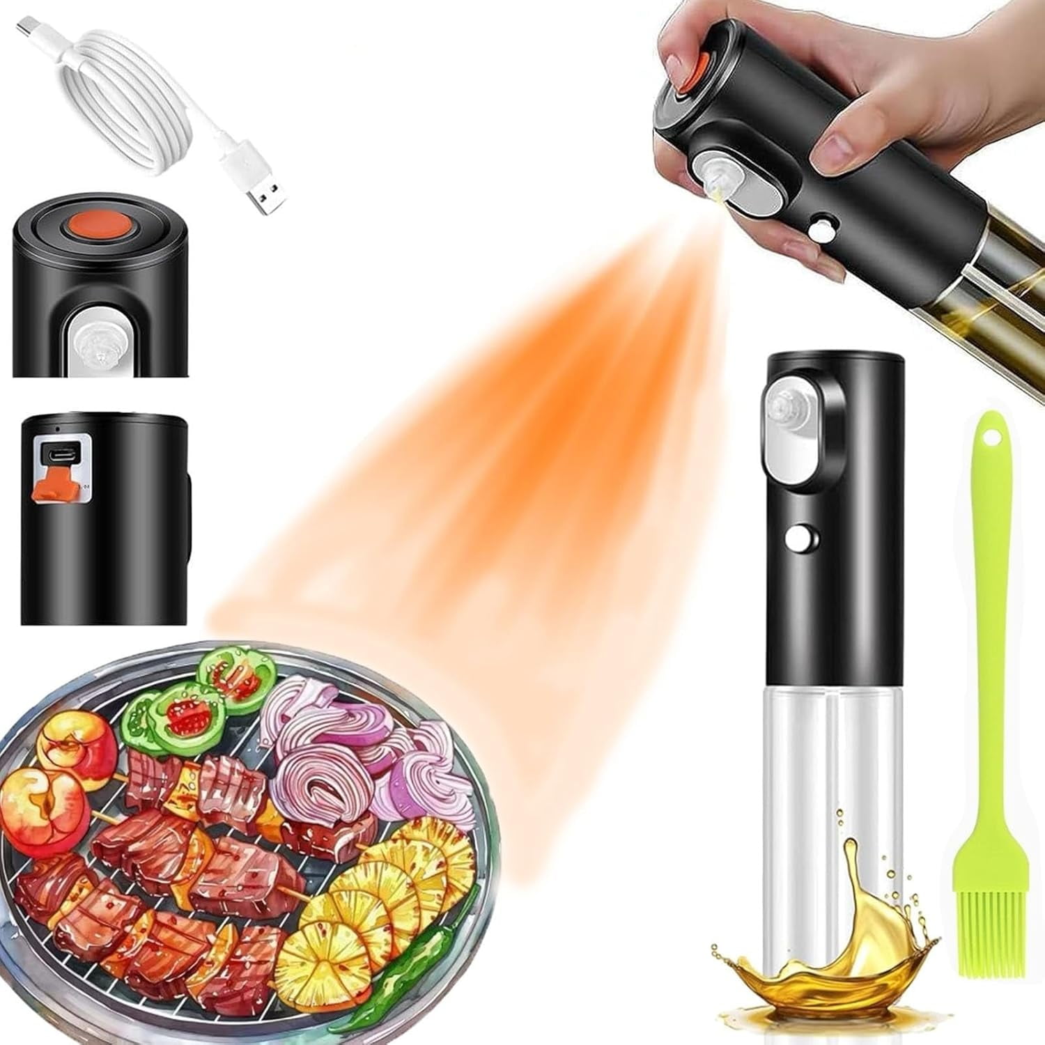 Biem Butter Sprayer,Biem Butter Sprayer V2,200ml/7oz Electric Biem ...