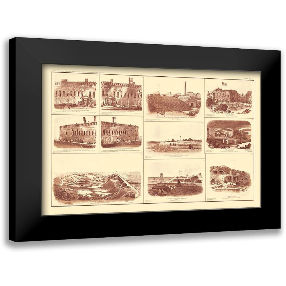 Bien 18x13 Black Modern Framed Museum Art Print Titled - Forts of South ...