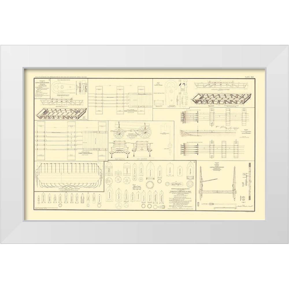 Bien 18x13 White Modern Wood Framed Museum Art Print Titled - Pontoon ...